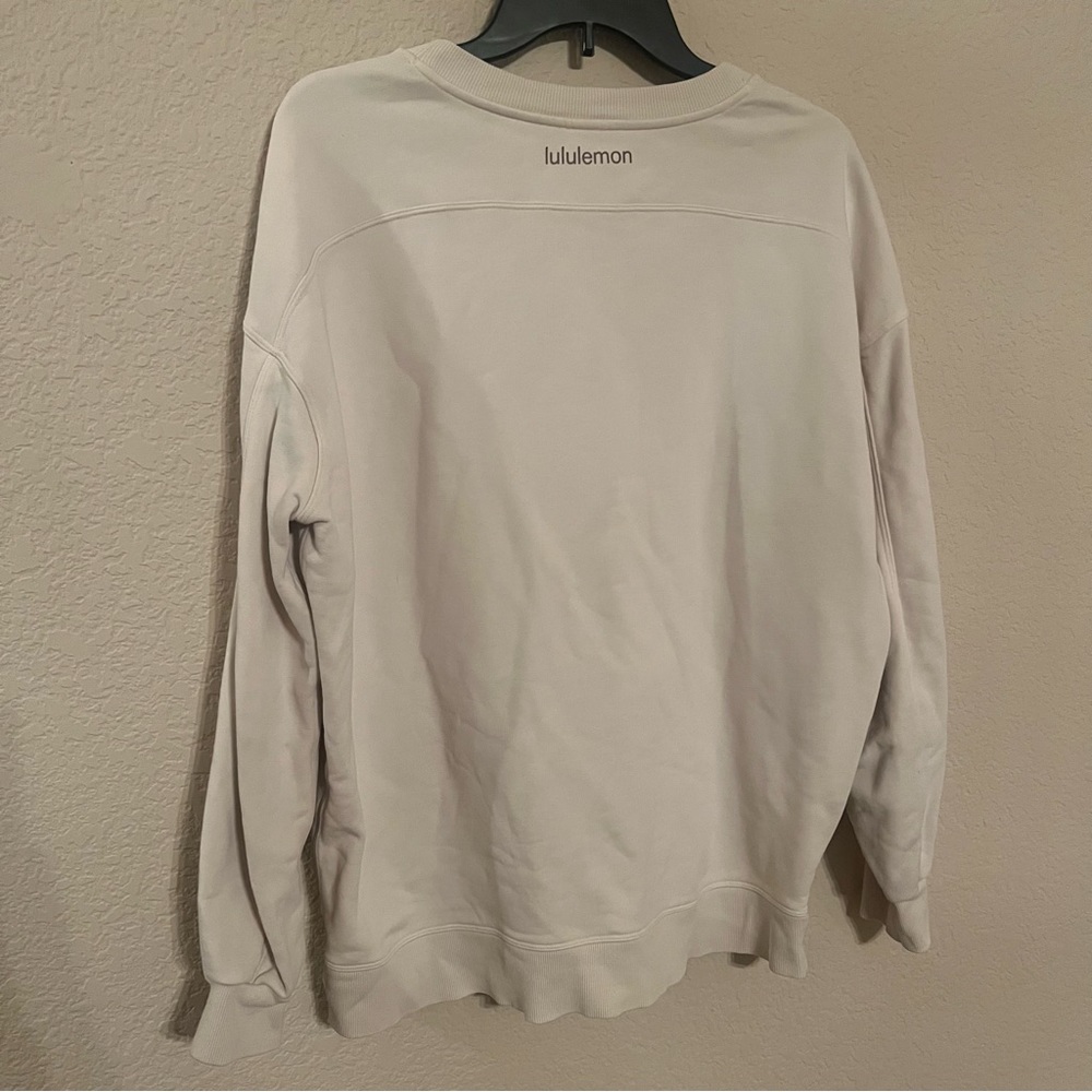 Lululemon Cream Perfectly Oversized Crewneck Sweatshi… - Gem